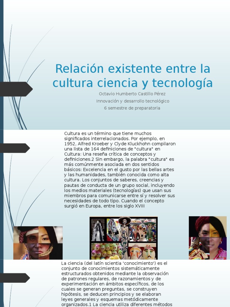 Relación Existente Entre La Cultura Ciencia y Tecnología | PDF ...