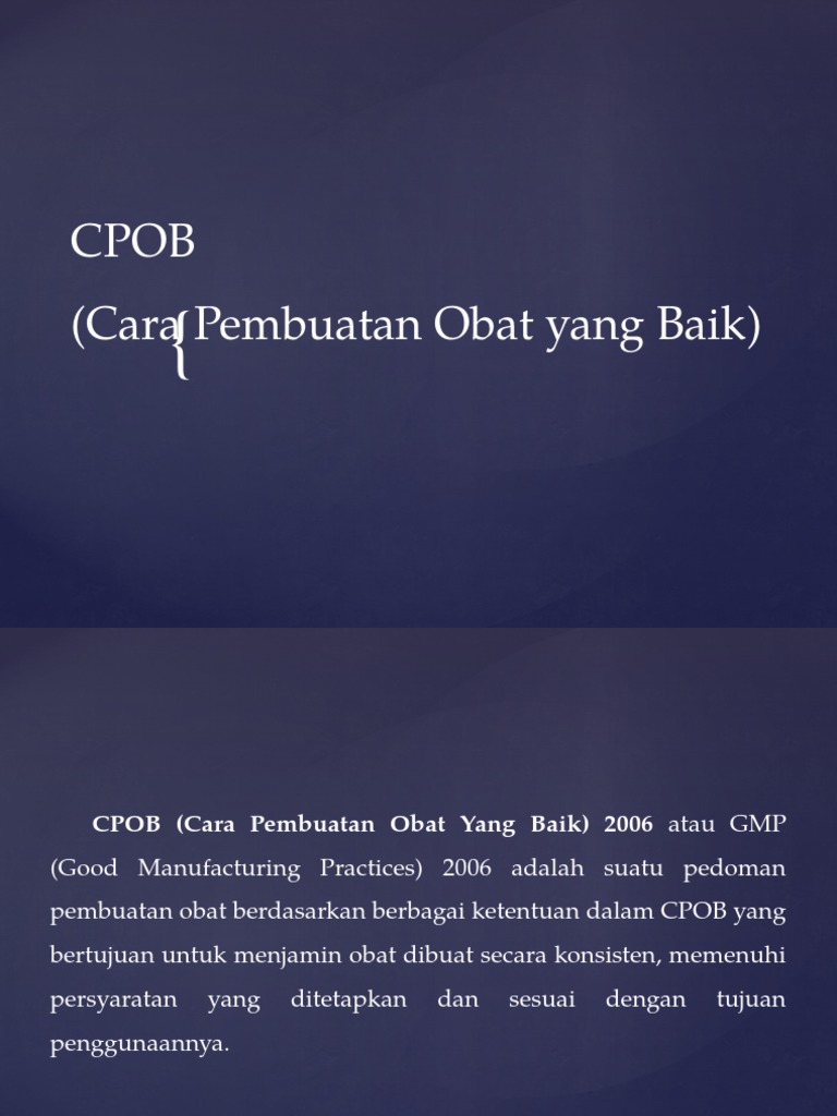 CPOB PPT Puji | PDF