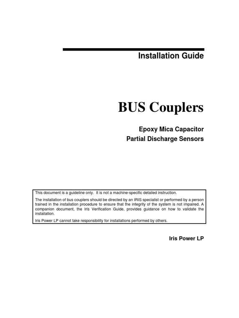 Bus Coupler Installation Guide | Cable | Coaxial Cable