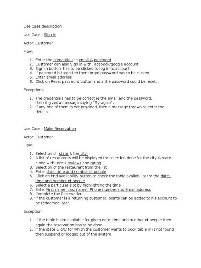 Use Case Example | PDF | Password | Use Case