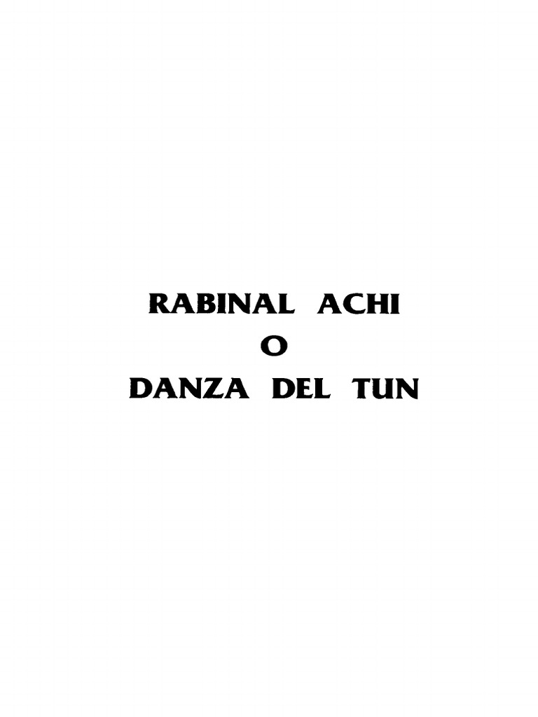 Rabinal Achi | PDF