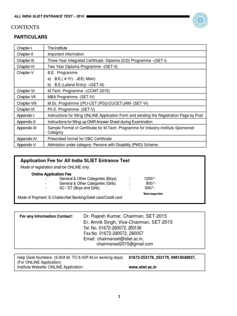 Information Brochure Sliet | PDF | University And College Admission ...