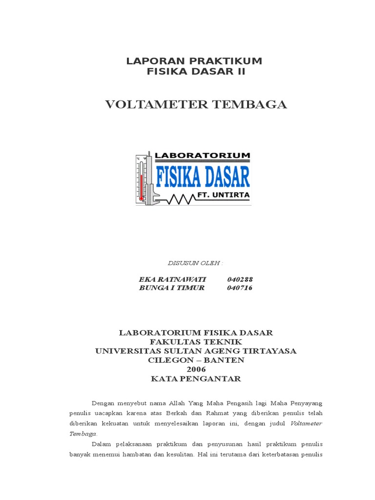 Voltameter Tembaga | PDF