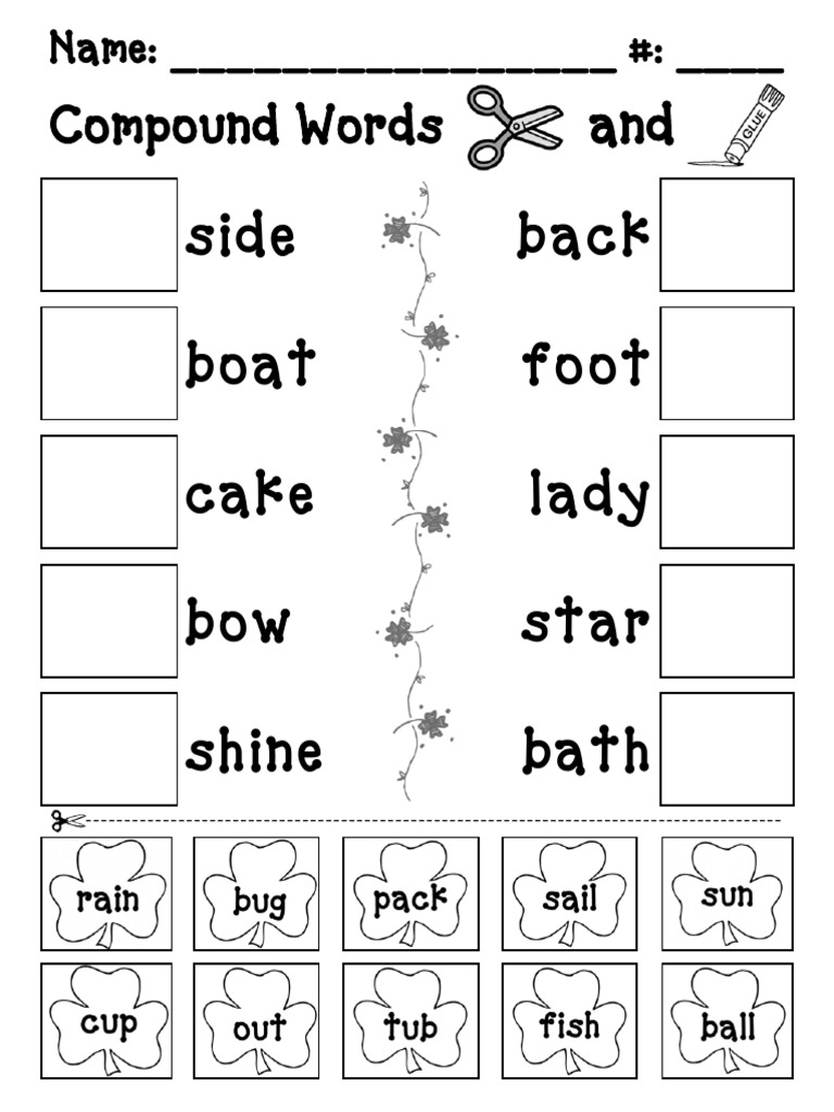 Compound Words Worksheet Template | PDF | Home & Garden