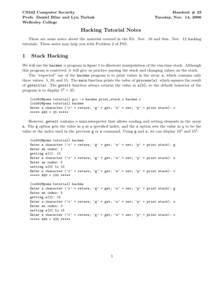 Hacking Notes | PDF | String (Computer Science) | Pointer (Computer ...