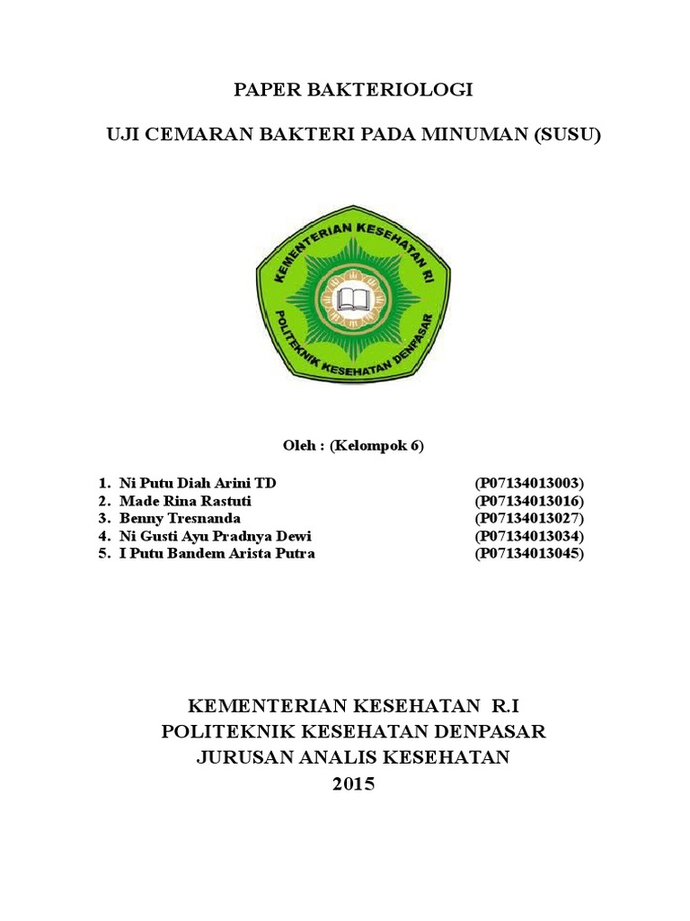 Uji Bakteri pada Susu | PDF | Kesehatan Holistik