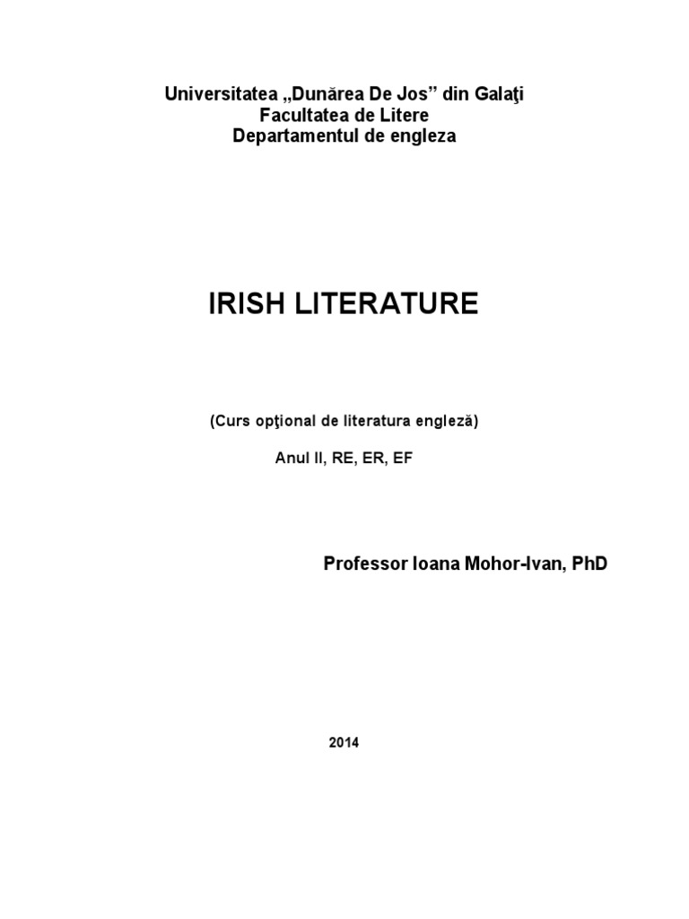 Irish | PDF | Irish Literature | Irish Mythology