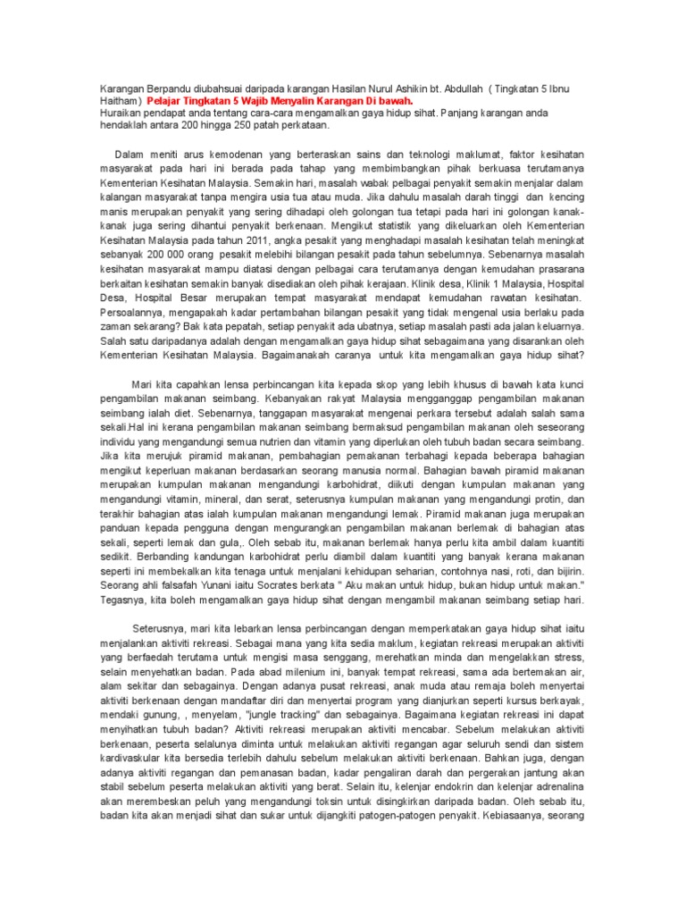 Karangan Cemerlang SPM | PDF