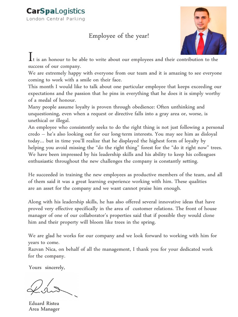 Employee of the Year: Razvan Nica | PDF