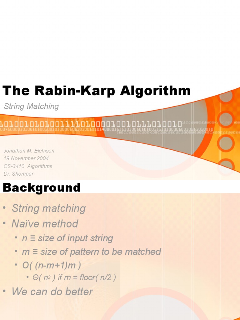 Rabin-Karp Algorithm Overview | PDF | Science & Mathematics