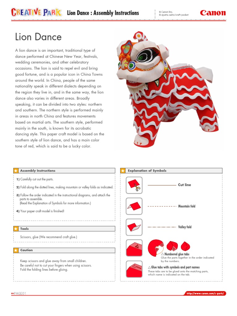 Lion Dance: Assembly Instructions | PDF | Leisure