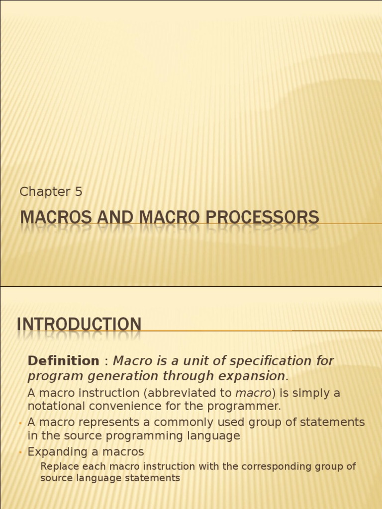 Macros And Macro Processors Macro Computer Science Parameter Computer Programming