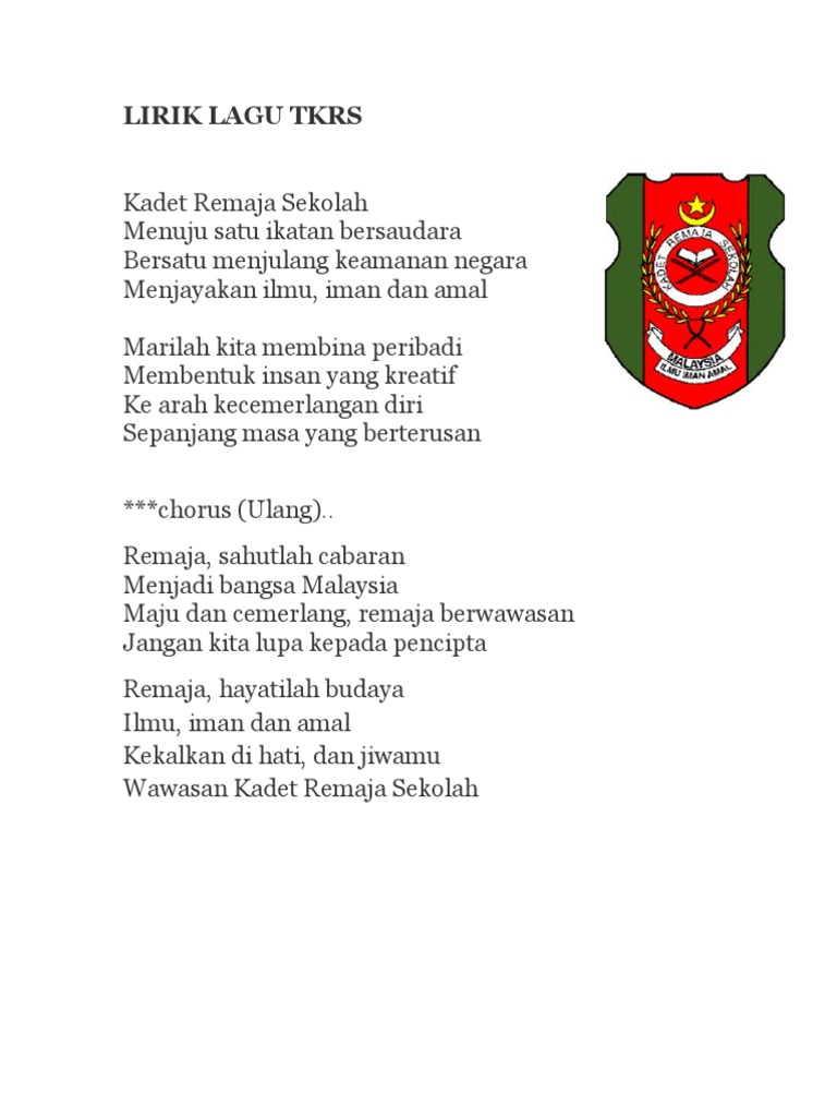Lirik Lagu TKRS | PDF