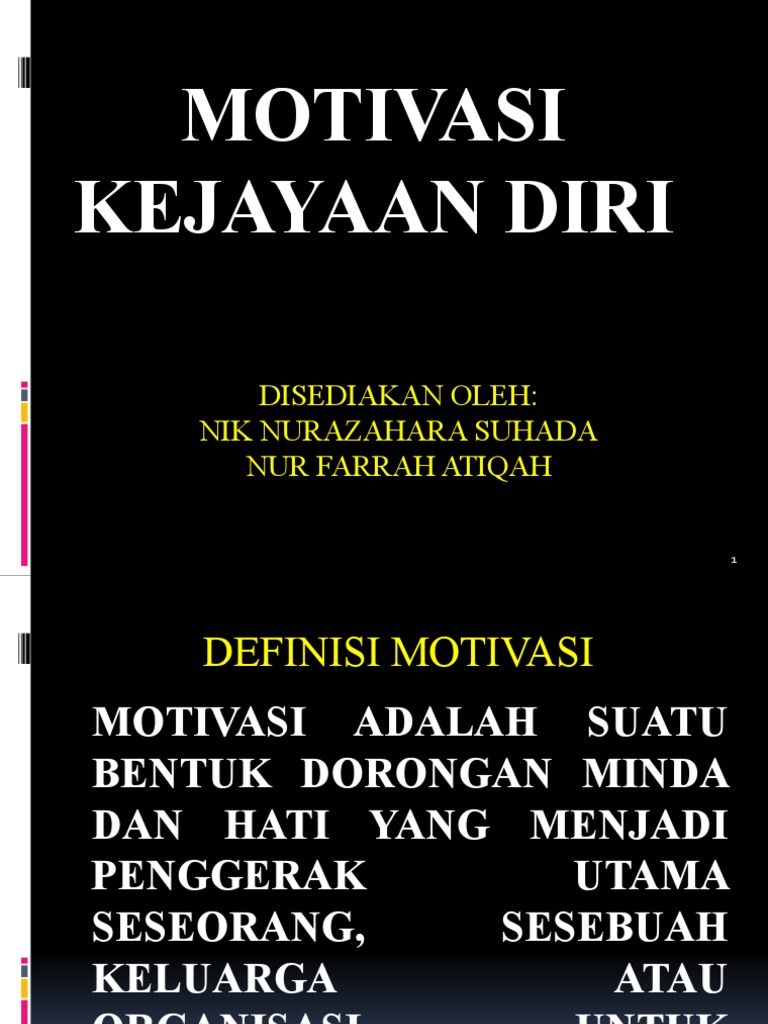 Motivasi Kejayaan Diri | PDF