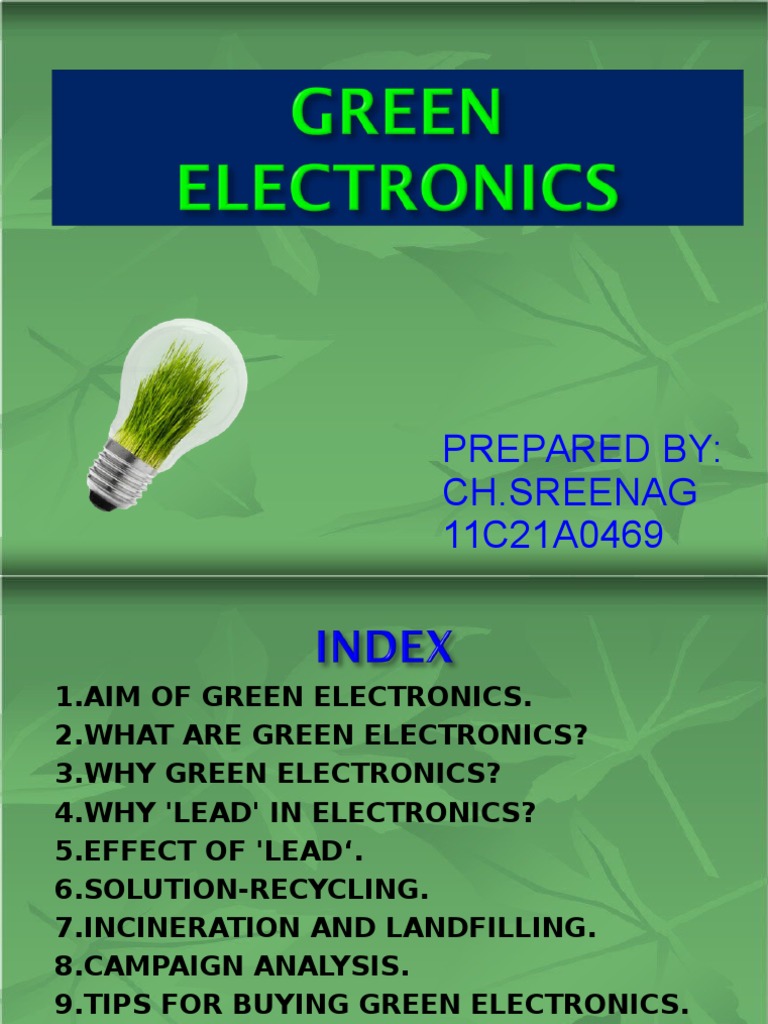 Green Electronics: A Sustainable Future | PDF