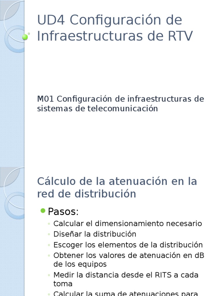 UD4 Ejemplo Cálculo de Atenuación | Decibel | Tecnología de sonido