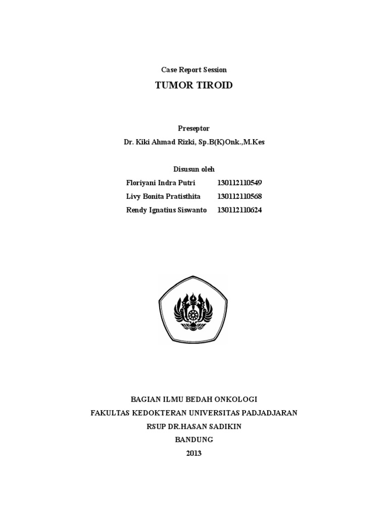 Tumor Tiroid Dextra: Kasus dan Diagnosis | PDF
