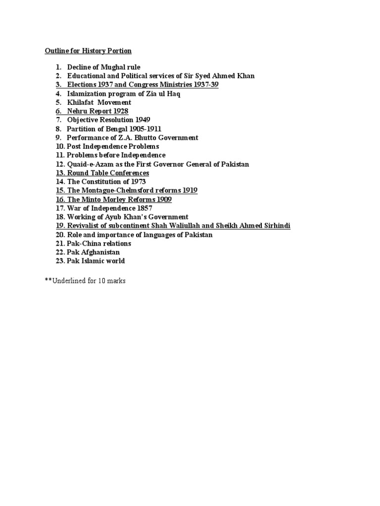 History Outline | PDF