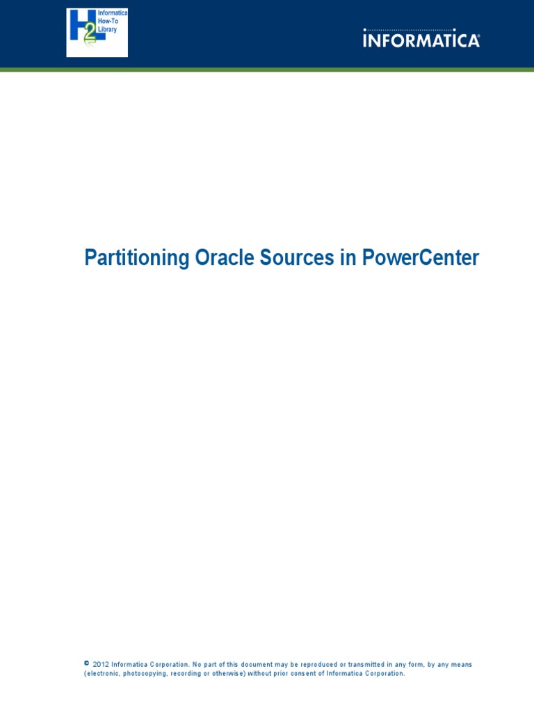 Partitioning Oracle Sources in PowerCenter | PDF | Database Index | Oracle Database