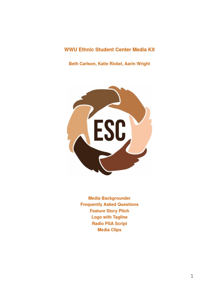 WWU Ethnic Student Center Media Kit: Beth Carlson, Katie Rickel, Aarin ...