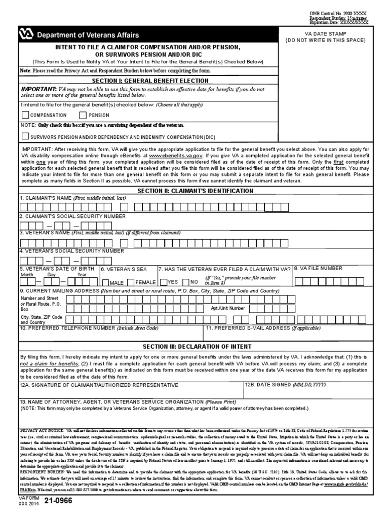 VA Claim Form | PDF | United States Code | Social Security Number