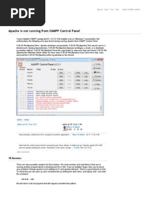 Xampp Apache Doesn39t Start Control Panel V324 Stack Xampp Control