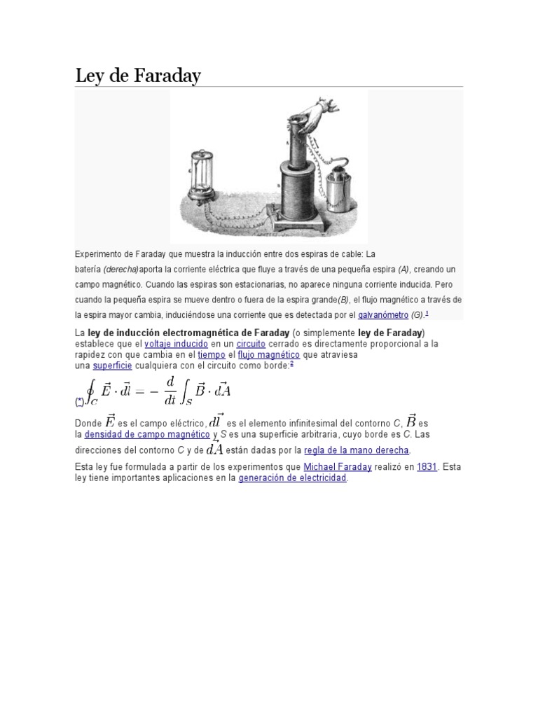 Ley de Faraday | PDF
