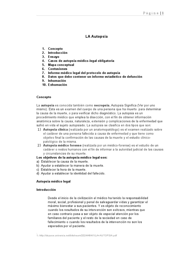Autopsia GENERAL | PDF | Jurisprudencia médica | Muerte