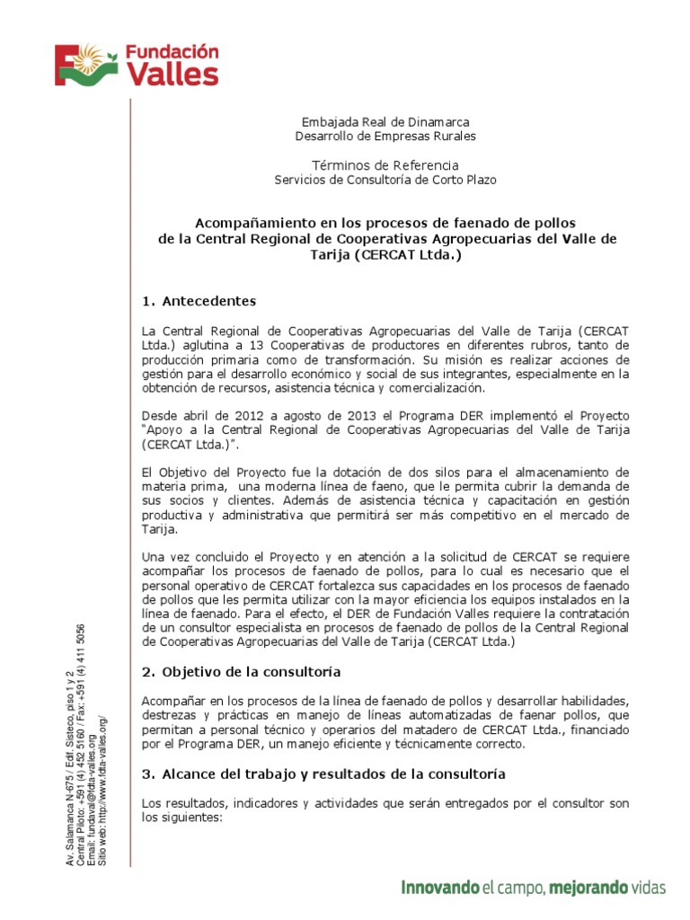 Proceso de Faenado de Pollos | PDF | Matadero | Propiedad