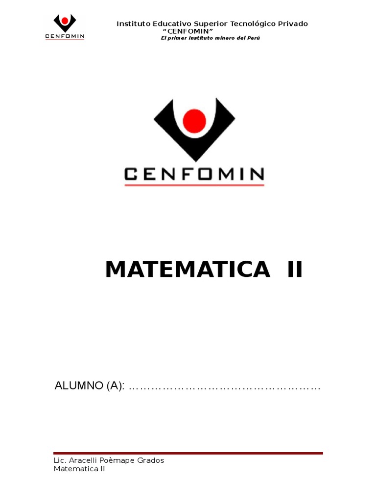 Matematica II - Cenfomin 2013 | PDF | Derivado | Integral