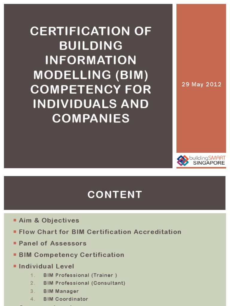 Certification of BIM Competency For Individuals and Companies in ...