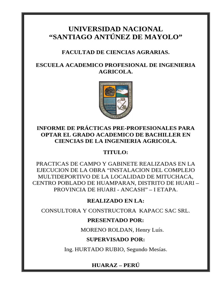 1 Caratula de Informe | PDF