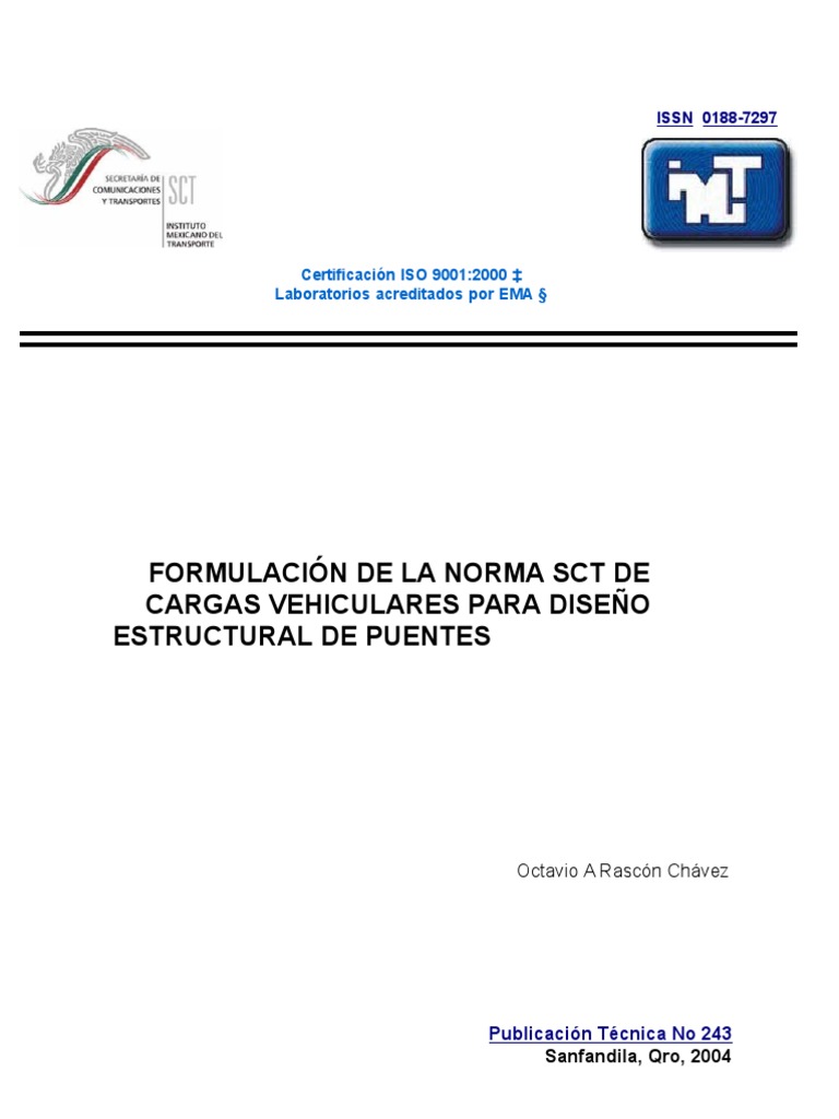 Norma SCT | PDF | Eje | Puente