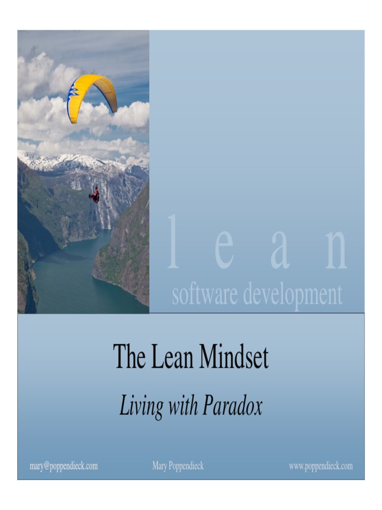 L E A N: The Lean Mindset | PDF | Applied Psychology | Epistemology