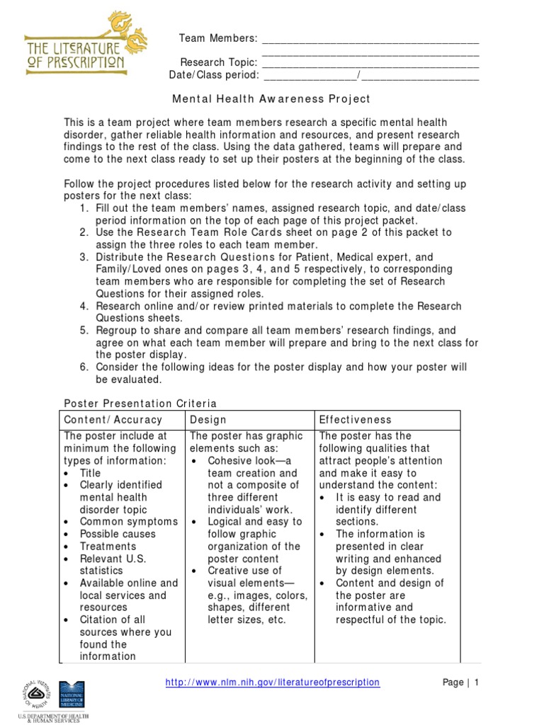 Mental Health Awareness Project | PDF | Mental Health | Mental Disorder