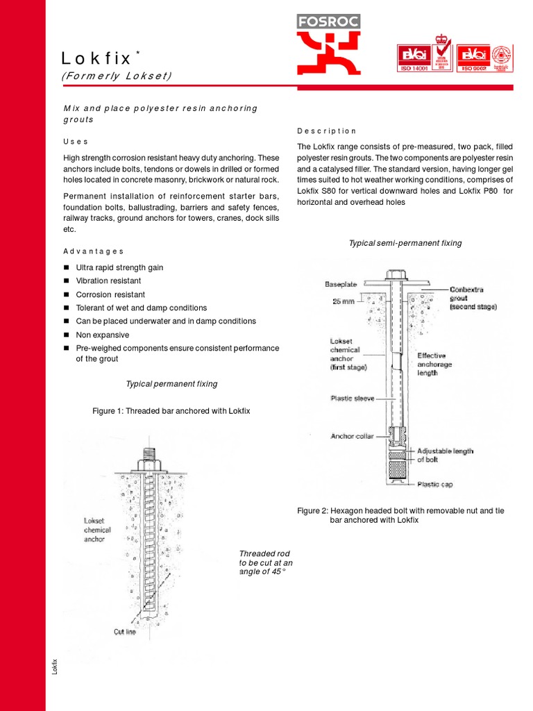 Lokfix | PDF | Concrete | Yield (Engineering)
