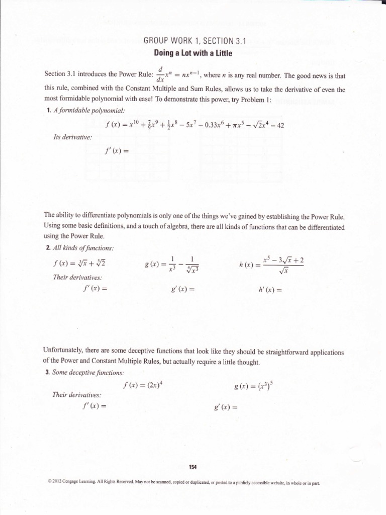 Project Chapter 3 Calculus Math 1 | PDF | Mathematical Objects ...