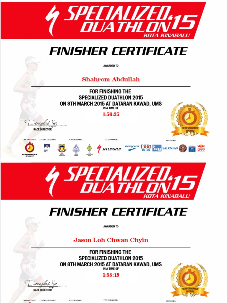 Men's Open Certificate | PDF