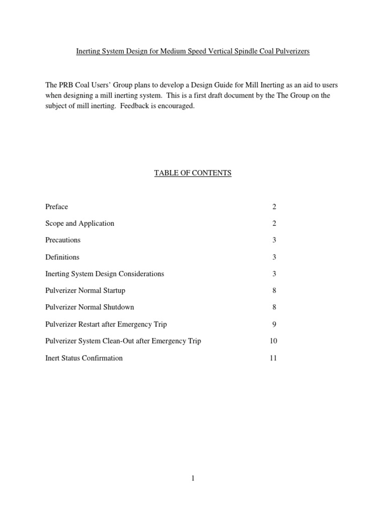Inerting Steam For Coal Mill Fire PDF | PDF | Combustion | Steam