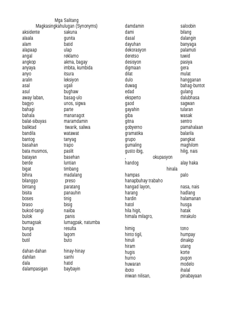 Filipino Filipino Dictionary | PDF