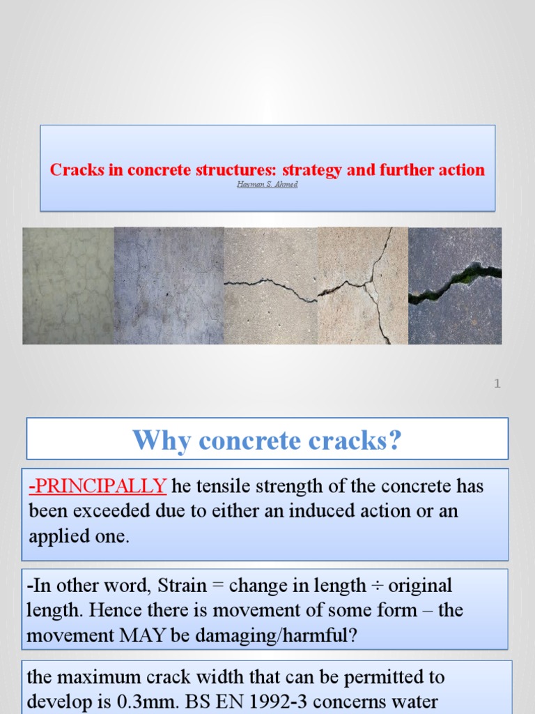 Cracks in Concrete Structures | PDF