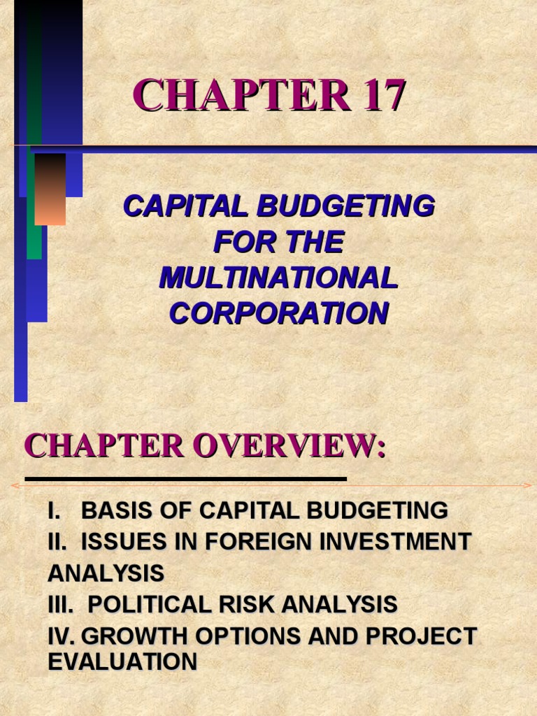 Capital Budgeting For The Multinational Corporation | PDF | Net Present ...