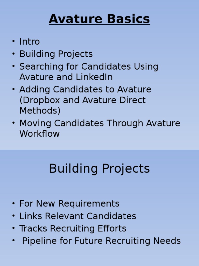 Avature Basics | PDF | Recruitment | Labour