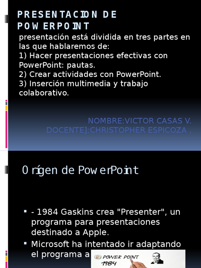 El Origen de Power Point | Descargar gratis PDF | Microsoft PowerPoint ...