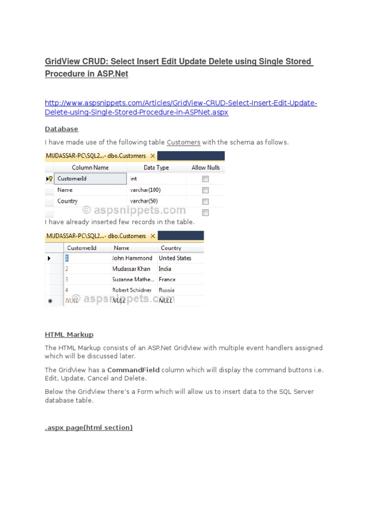 ASP GridView Practicals | PDF | Active Server Pages | Language Integrated Query