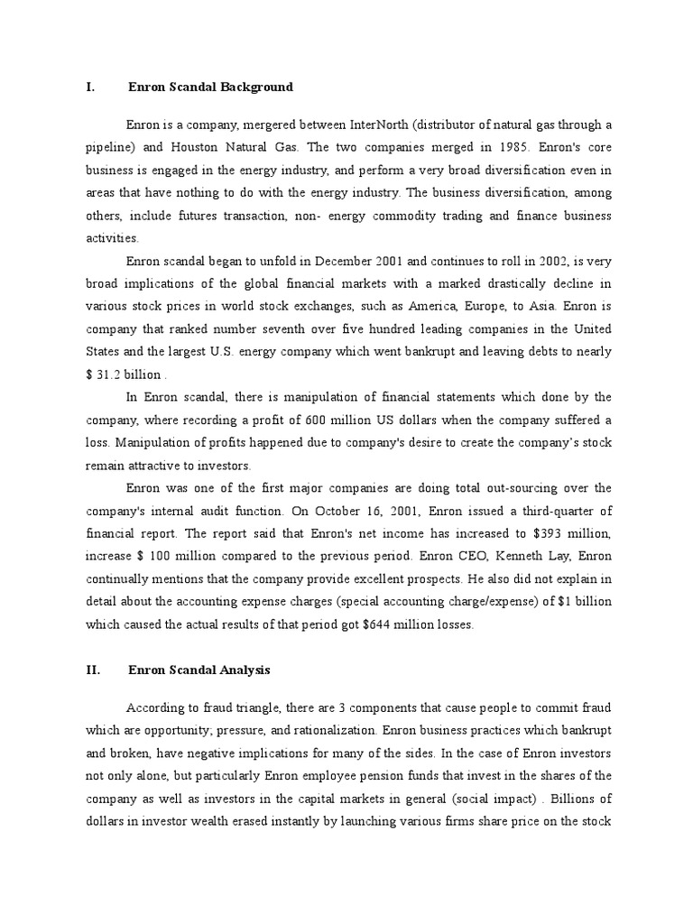 Enron Scandal Background | PDF | Enron | Mark To Market Accounting