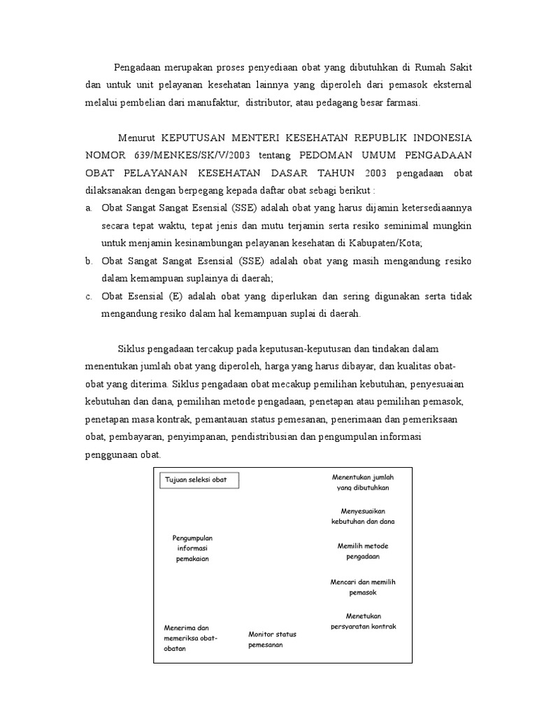 Pengadaan Obat Rumah Sakit: Proses dan Metode | PDF | Pengembangan Diri