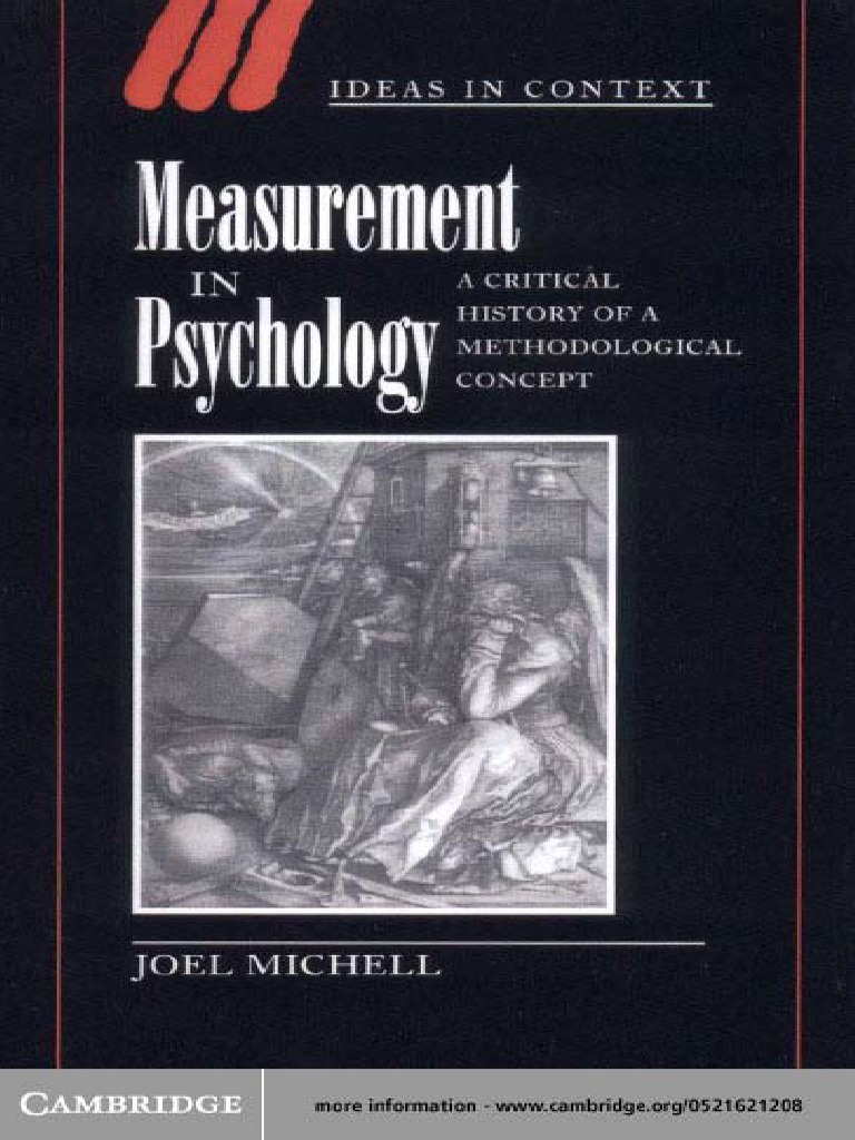 Measurement in Psychology-A Critical History of A Metodological Concept ...