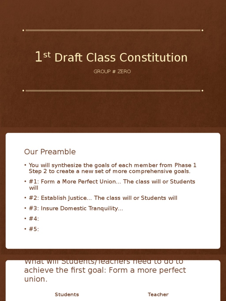 Class Constitution Draft Overview | PDF | Pedagogy | Teaching