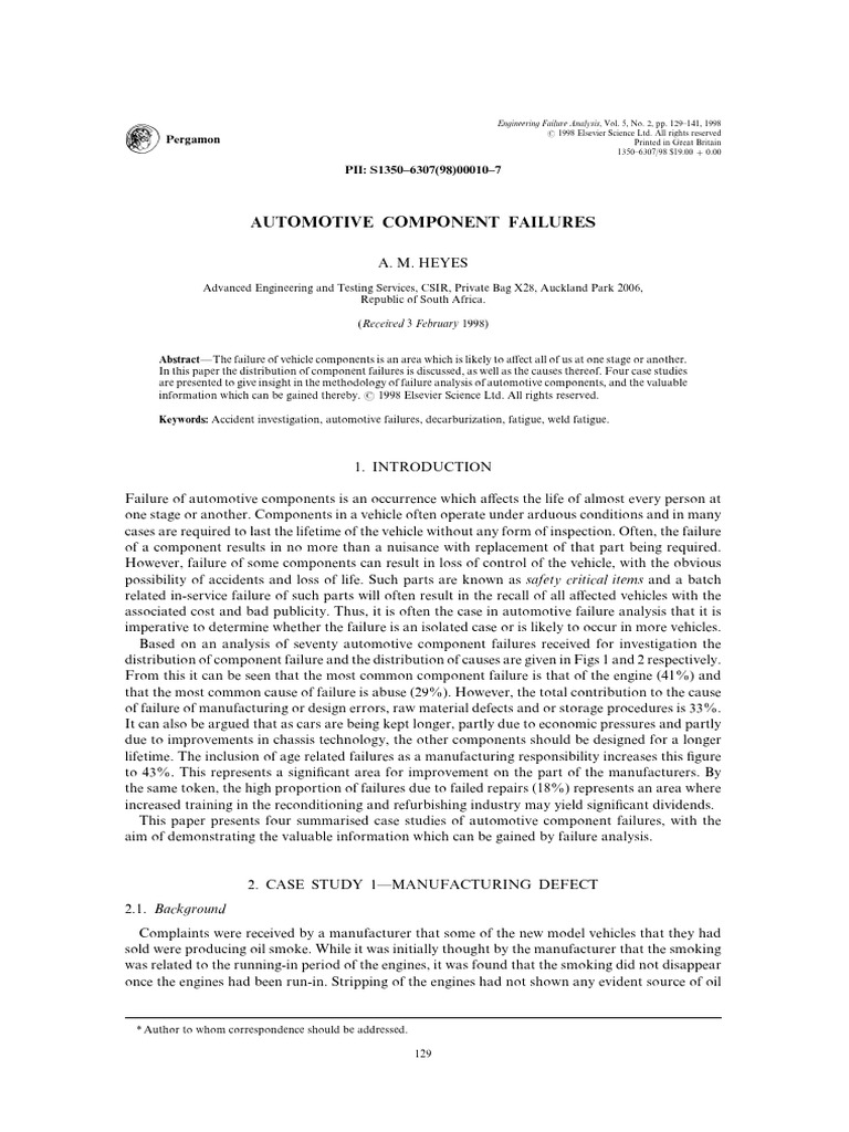 Engine Components Failure Analysis | PDF | Fracture | Fatigue (Material)